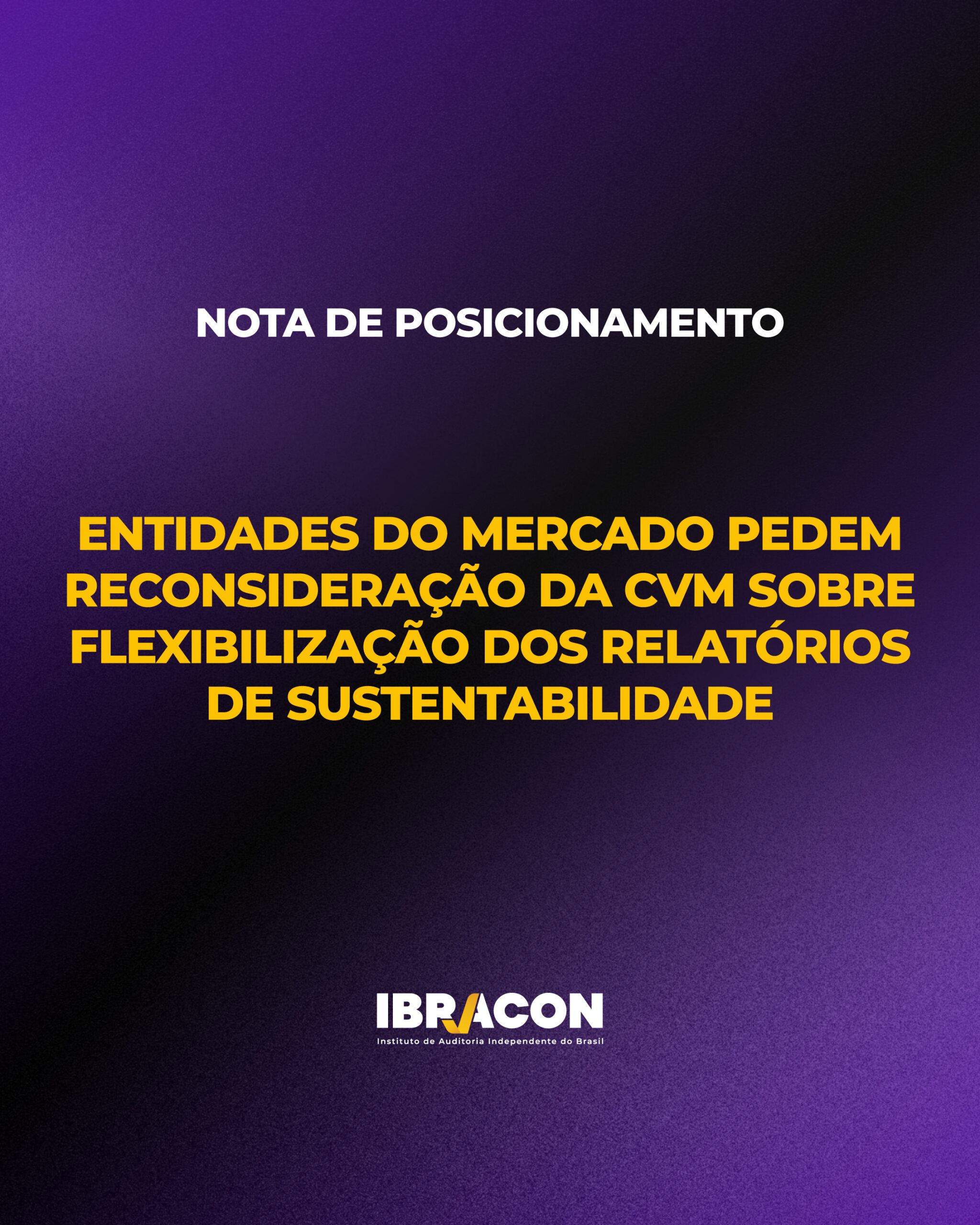 Entidades do mercado pedem reconsideração da CVM sobre flexibilização ...